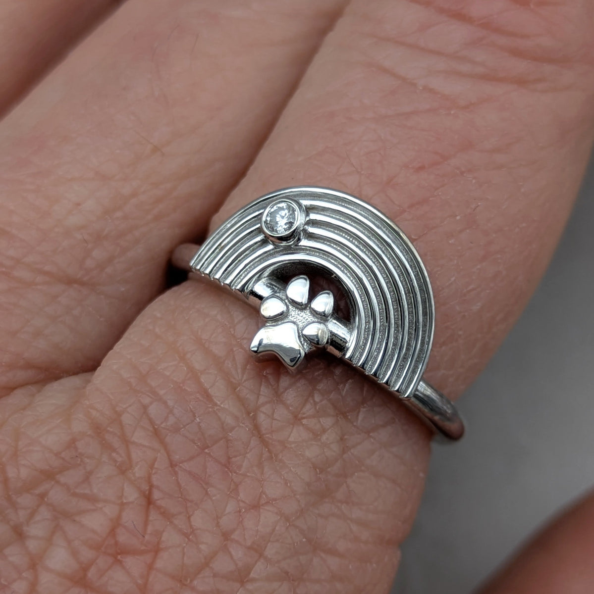 Leandra's Rainbow Bridge Memorial Ring – Christine Alaniz Designs