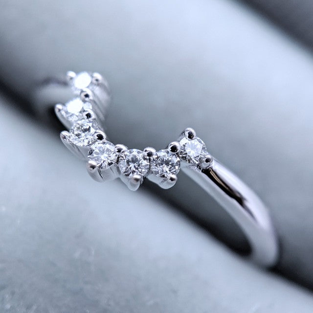 Custom Diamond Contour Wedding Ring – Christine Alaniz Designs